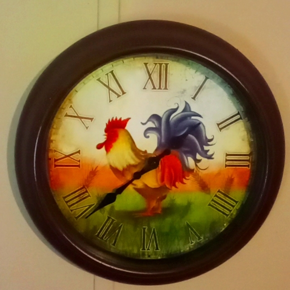 Source Unknown | Wall Decor | Rooster Clock | Poshmark